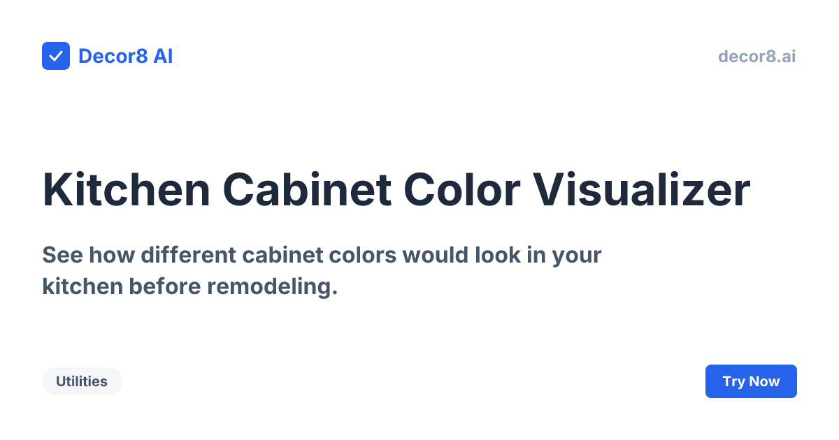 Kitchen Cabinet Color Visualizer - AI Interior Design | Decor8 AI ...