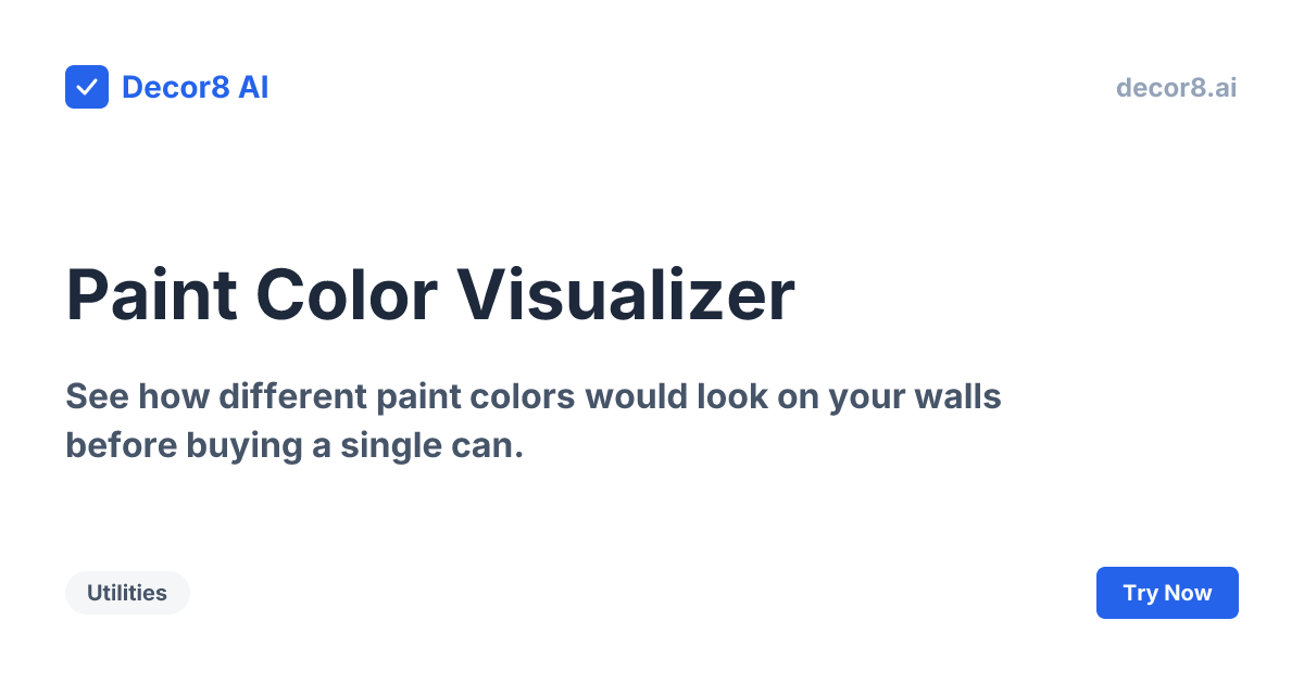 Paint Color Visualizer - AI Interior Design | Decor8 AI | Decor8 AI